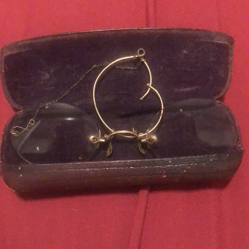 3 Vintage Antique Glasses, Pince Nez 19th Century - Gem